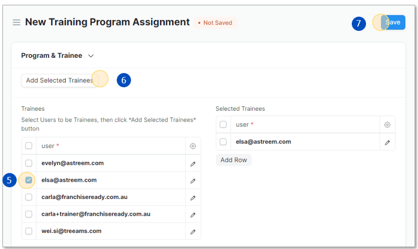 How to Assign a Training Program